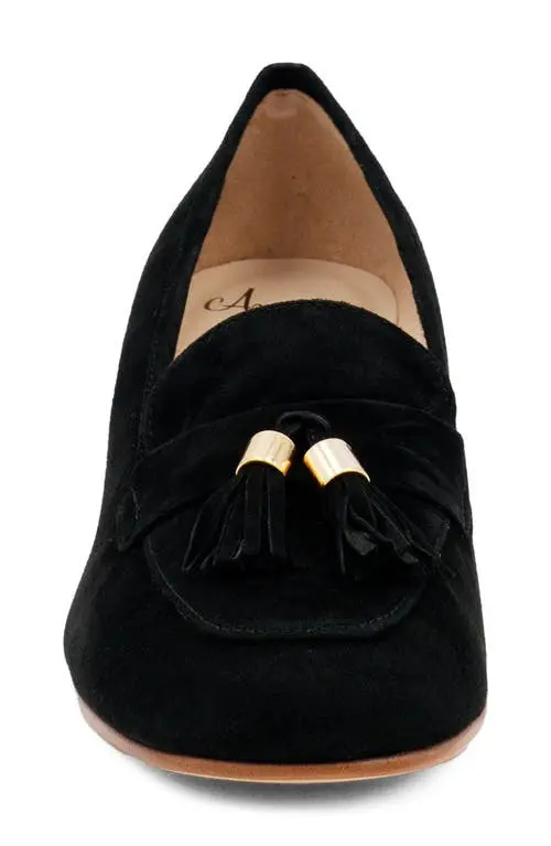 AMALFI BY RANGONI Balcanico Tassel Pumps - Black Cashmere