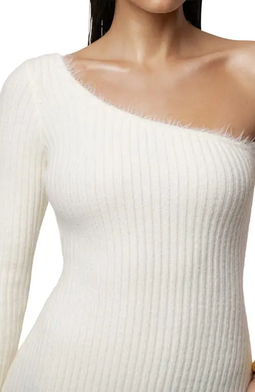 JLUXLABEL Ribbed One-shoulder Sweater Dress