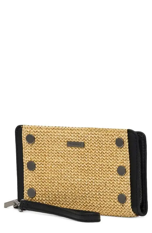 HAMMITT Bryant Wallet - Noir Smooth Raffia/gunmetal
