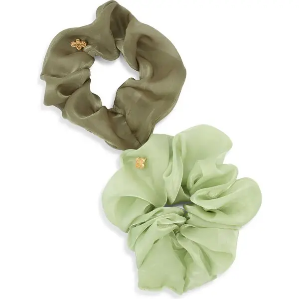 L. Erickson Livvy Scrunchies 2-pack - Green