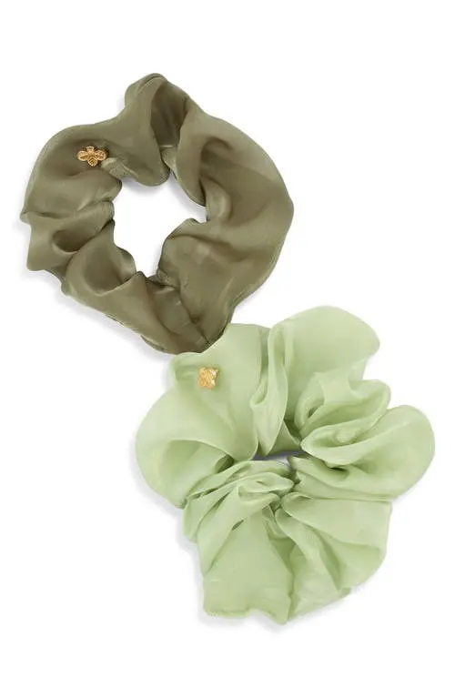 L. Erickson Livvy Scrunchies 2-pack - Green