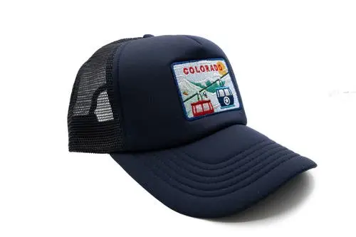 REY TO Z Colorado Postcard Trucker Hat - Navy