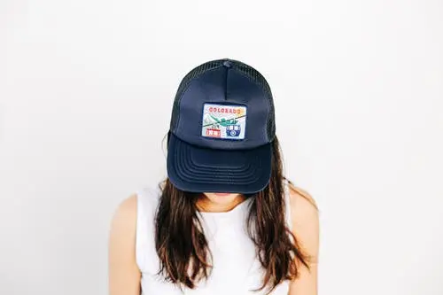 REY TO Z Colorado Postcard Trucker Hat - Navy