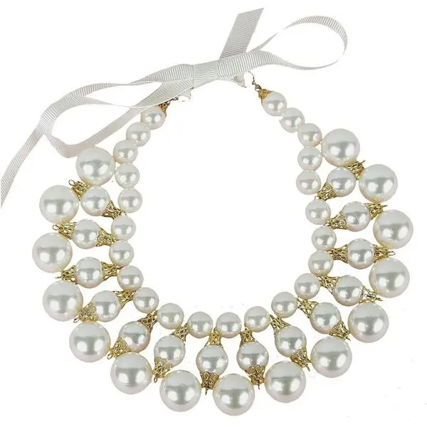 MOSHIQA Dubai Pearl Necklace - White