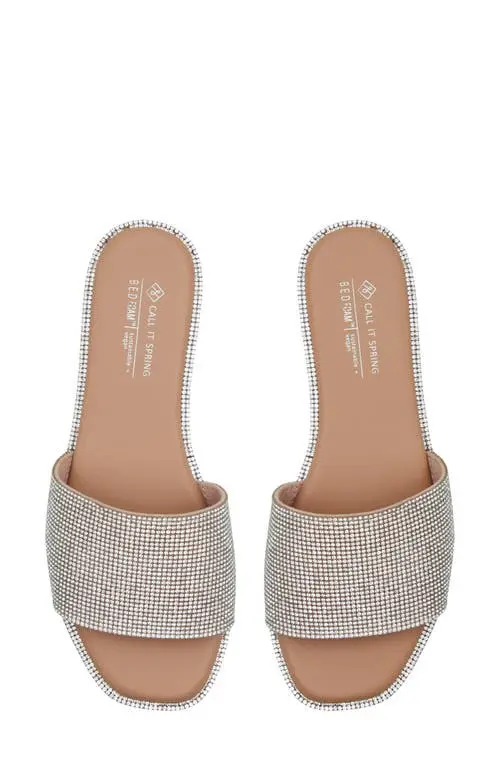 CALL IT SPRING BY ALDO Shimmerr Crystal Embellished Slide Sandals
