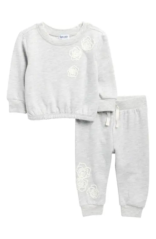 Splendid Embroidered Sweatshirt & Sweatpants Set