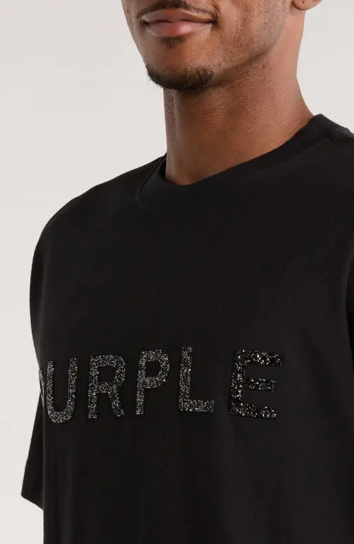 PURPLE BRAND Embellished Cotton Graphic T-shirt
