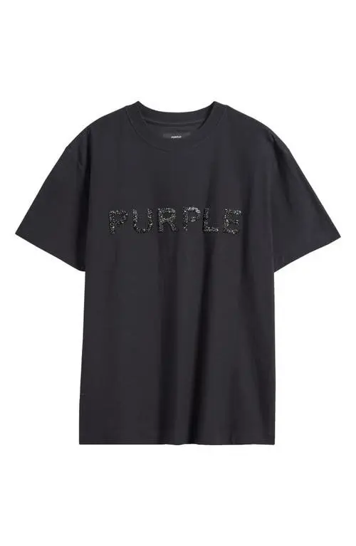 PURPLE BRAND Embellished Cotton Graphic T-shirt