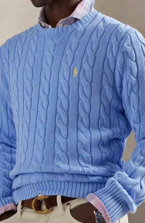 Polo Ralph Lauren Cable Knit Cotton Sweater - Austin Blue