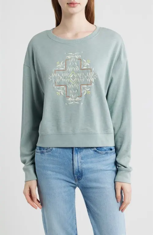 Pendleton Embroidered Cotton French Terry Sweatshirt