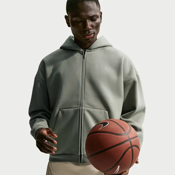 Nike Standard Issue Therma-fit Full-zip Basketball Hoodie - Grey