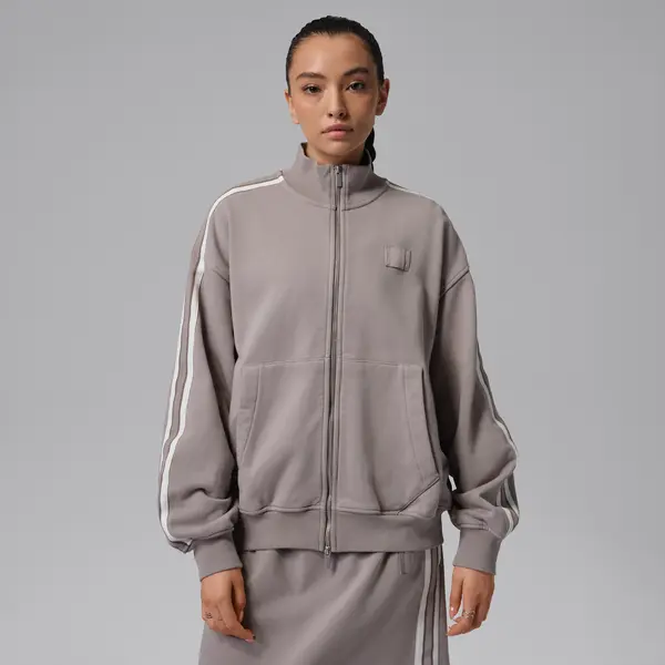 JORDAN Flight Fleece French Terry Full-zip Jacket - Grey