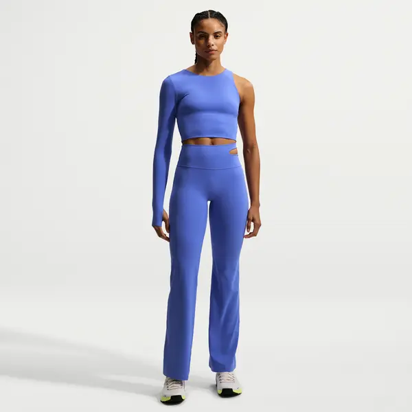 Nike Zenvy High-waisted Flared Leggings - Blue