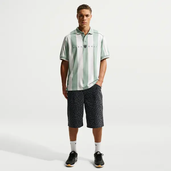 Nike Dri-fit Fairway Fresh Golf Shorts With Leopard Print - Grey