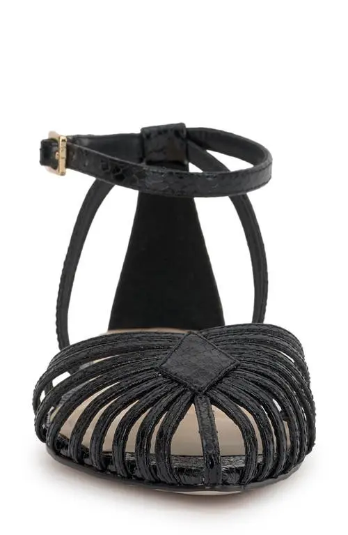 Jessica Simpson Pointed Toe Ankle Strap Sandal - Black 03