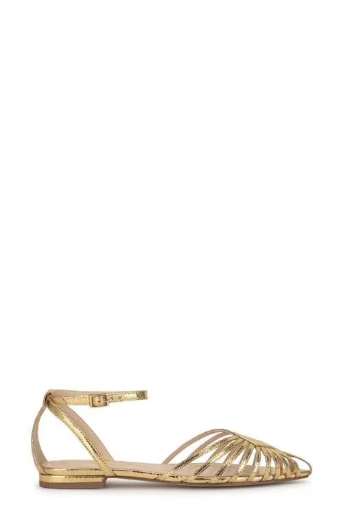 Jessica Simpson Pointed Toe Ankle Strap Sandal - Gold