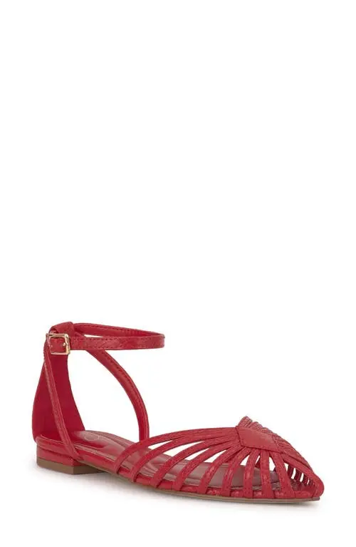 Jessica Simpson Pointed Toe Ankle Strap Sandal - Red Muse