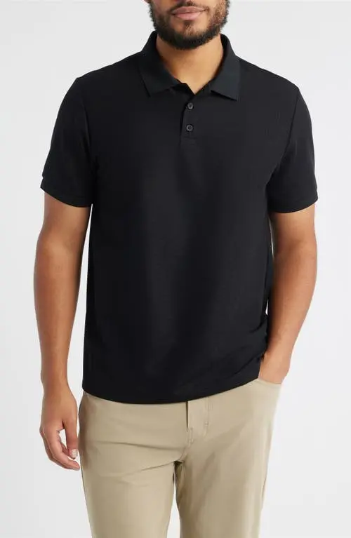 Zella Textured Performance Polo - Black