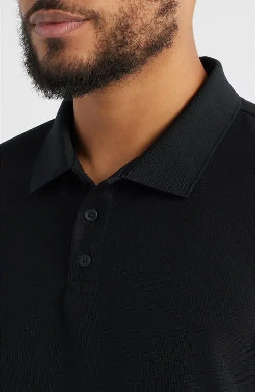 Zella Textured Performance Polo - Black