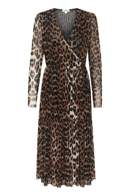 SOAKED IN LUXURY Slvaldora Long Sleeve Wrap Dress