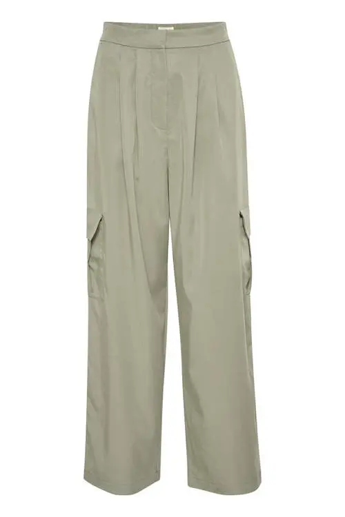 SOAKED IN LUXURY High Waist Cargo Trousers