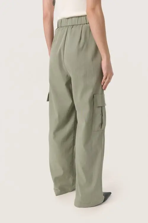 SOAKED IN LUXURY High Waist Cargo Trousers