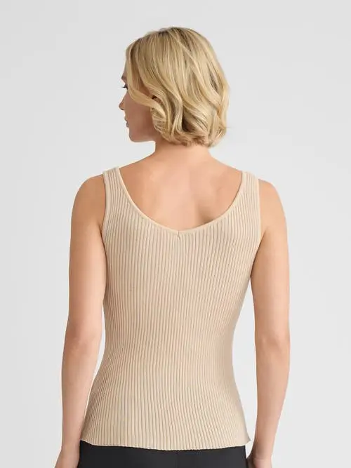 Misook Shaped Soft Ribbed Knit Tank