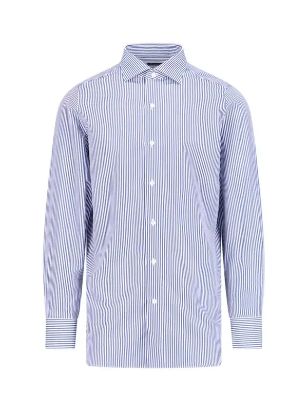 FINAMORE 1925 Stripe Shirt - Blue