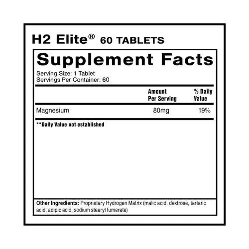 QUICKSILVER SCIENTIFIC H2 Elite Molecular Hydrogen Magnesium Malate Water Tablets - None