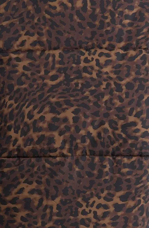 MPG Leopard Print Puffer Jacket