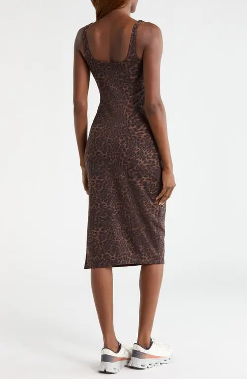 MPG Leopard Print Midi Dress
