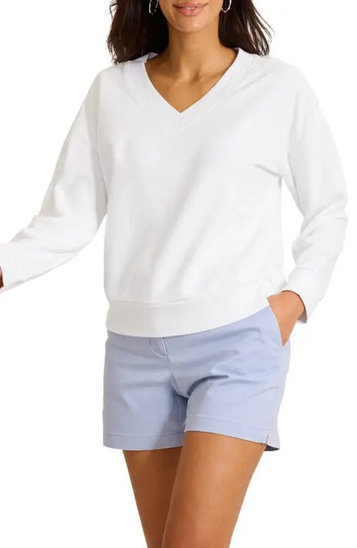 Tommy Bahama Marina Del Mar Cotton V-neck Sweatshirt - White