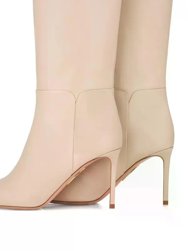 AQUAZZURA Almond Toe Knee-high Stiletto Boots