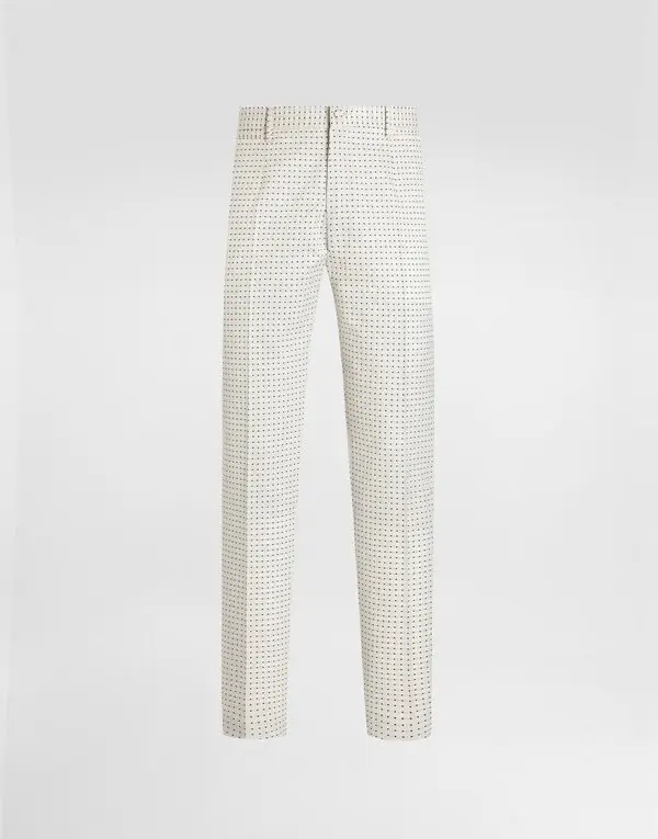 Dolce & Gabbana Micro Pattern Jacquard Trousers - Multicolor