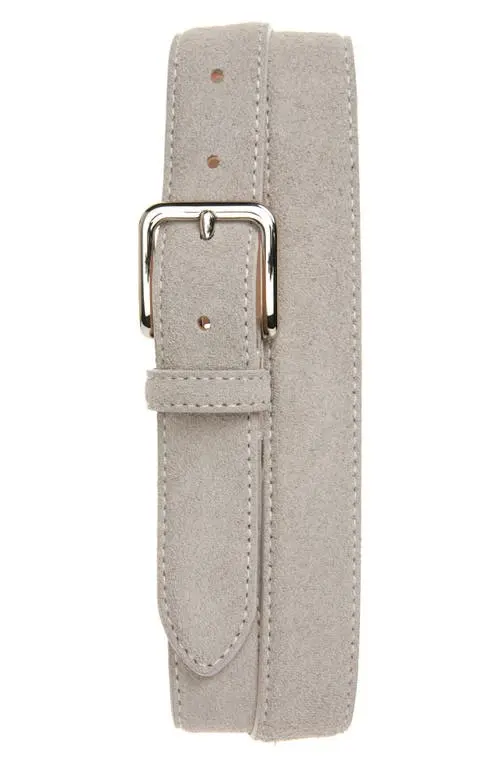 Vince Alex Stitched Suede Belt - Smoke