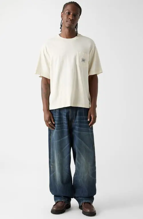 GUESS ORIGINALS Go Oversize Boxy Cotton T-shirt - Medium Beige