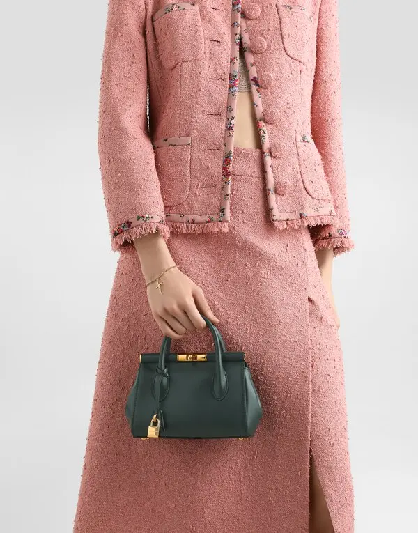 Dolce & Gabbana Marlene Handbag In Palmellato Calfskin - Green