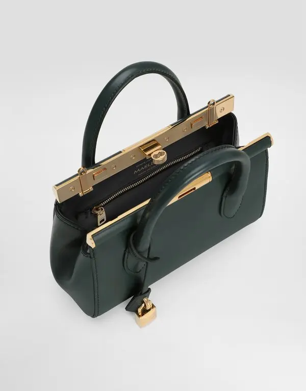 Dolce & Gabbana Marlene Handbag In Palmellato Calfskin - Green