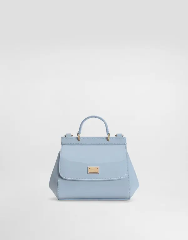 Dolce & Gabbana Patent Leather Sicily Handbag - Azure