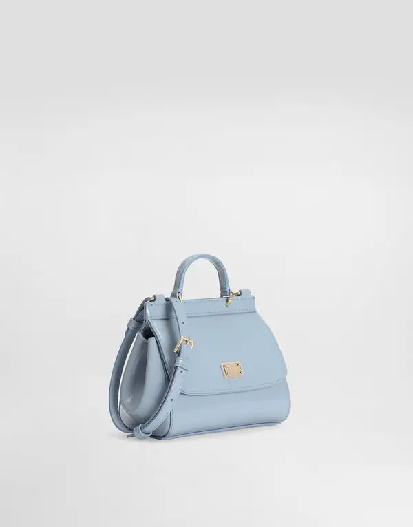 Dolce & Gabbana Patent Leather Sicily Handbag - Azure