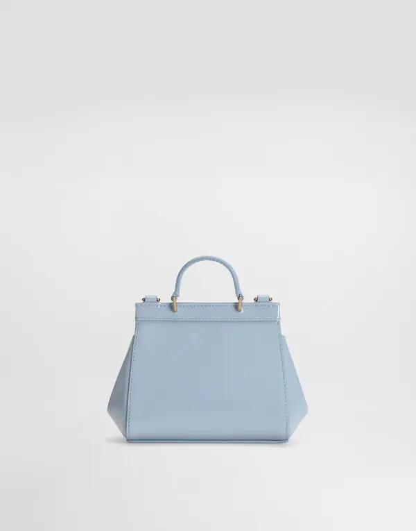 Dolce & Gabbana Patent Leather Sicily Handbag - Azure