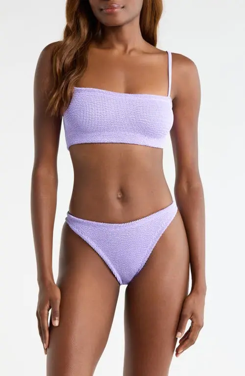 Hunza G Gigi Crinkled Two-piece Swimsuit - Lilac