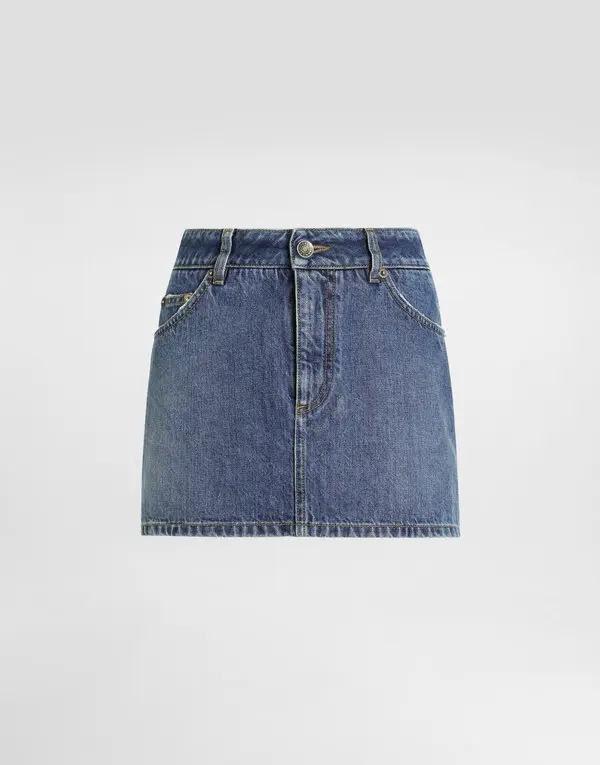 Dolce & Gabbana Denim Mini Skirt - Multicolor