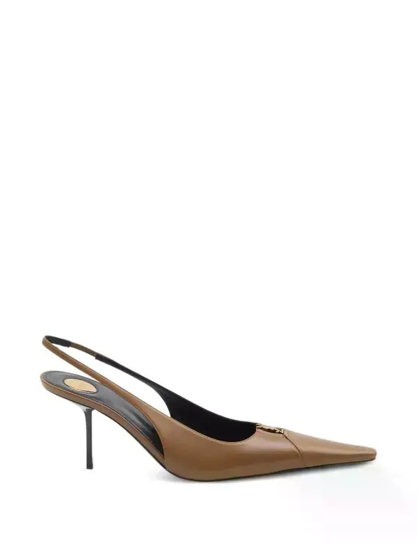 Saint Laurent Babylone Breteuil Slingback Pumps - Brown