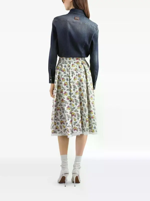 Dolce & Gabbana Floral Lace Skirt