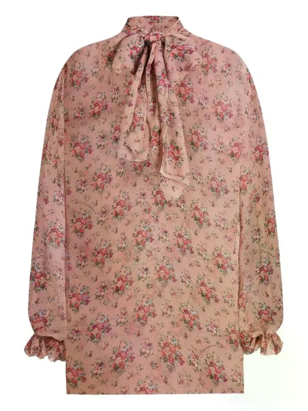 Dolce & Gabbana Floral Silk Blouse - Pink