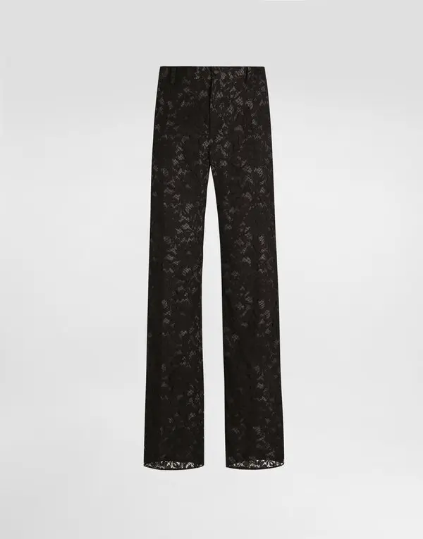 Dolce & Gabbana Lace Trousers Lined With Silk