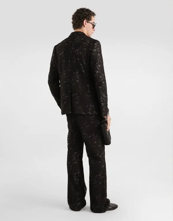Dolce & Gabbana Lace Trousers Lined With Silk