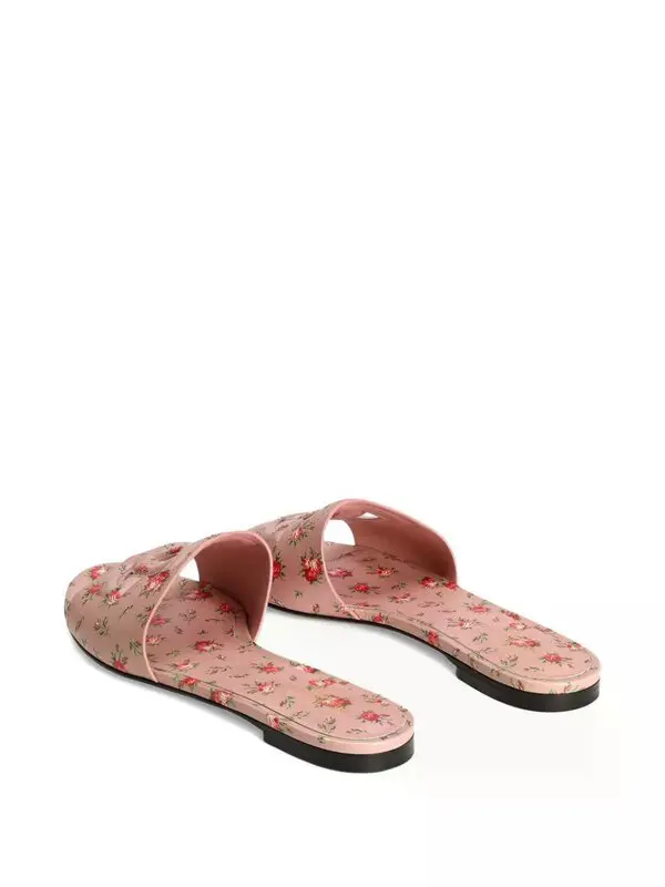 Dolce & Gabbana Floral Detail Sandals - Pink
