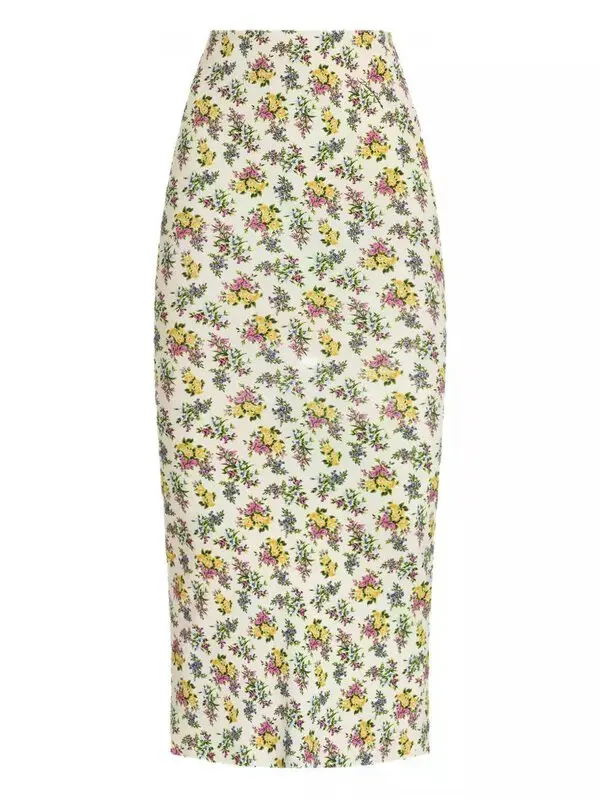 Dolce & Gabbana Floral-print Pencil Midi Skirt